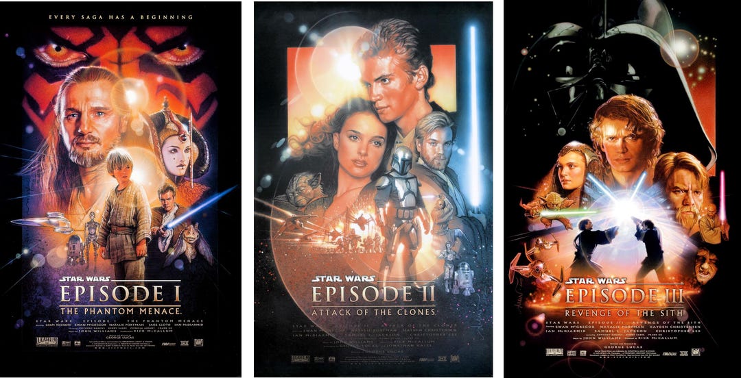 Star Wars Trilogy 11" X 17" Collector's Movie Posters ( Set of 3 ) - Etsy