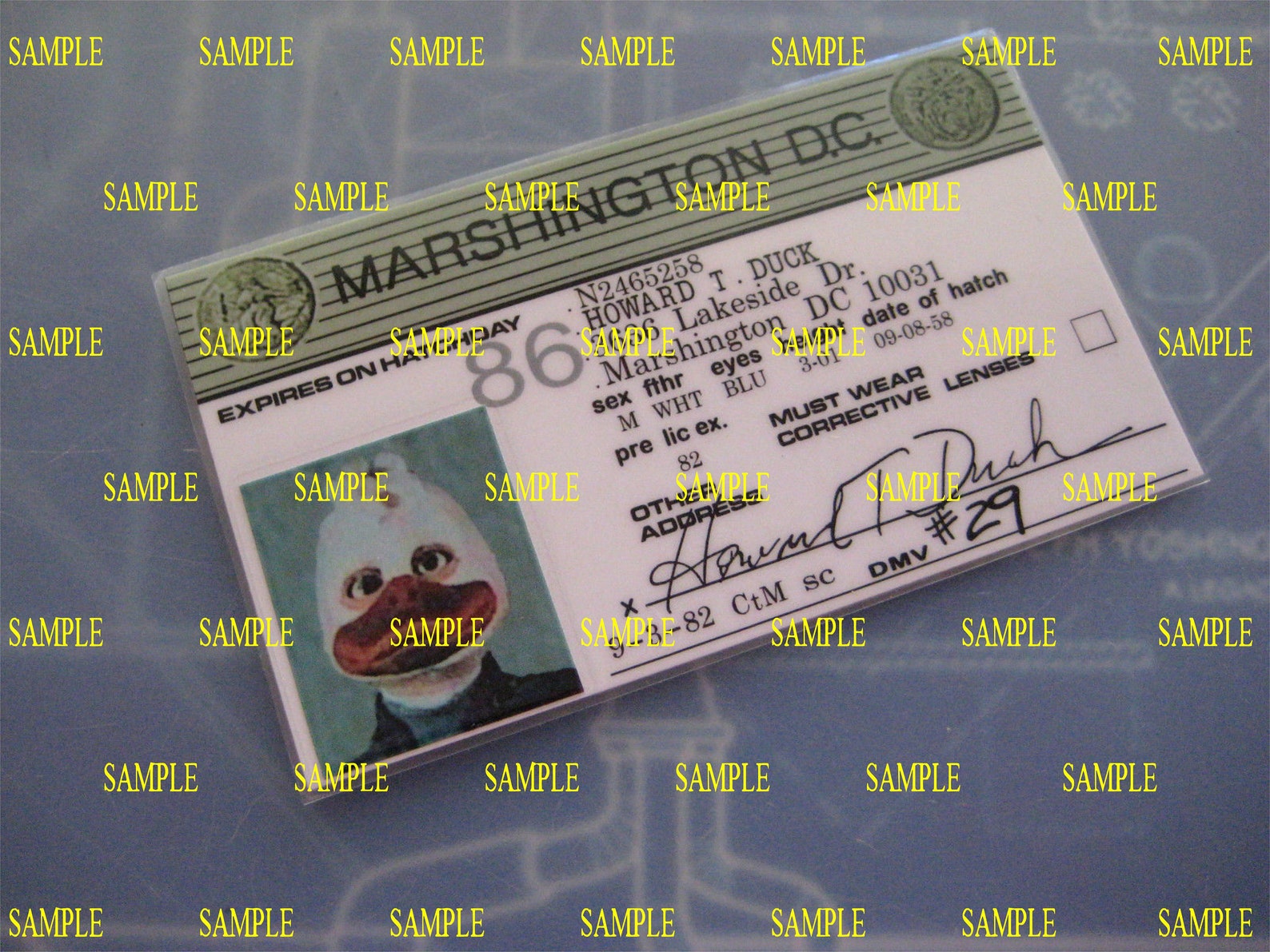 Howard the Duck Movie Driver's License ( SCREEN ACCURATE ) - Etsy