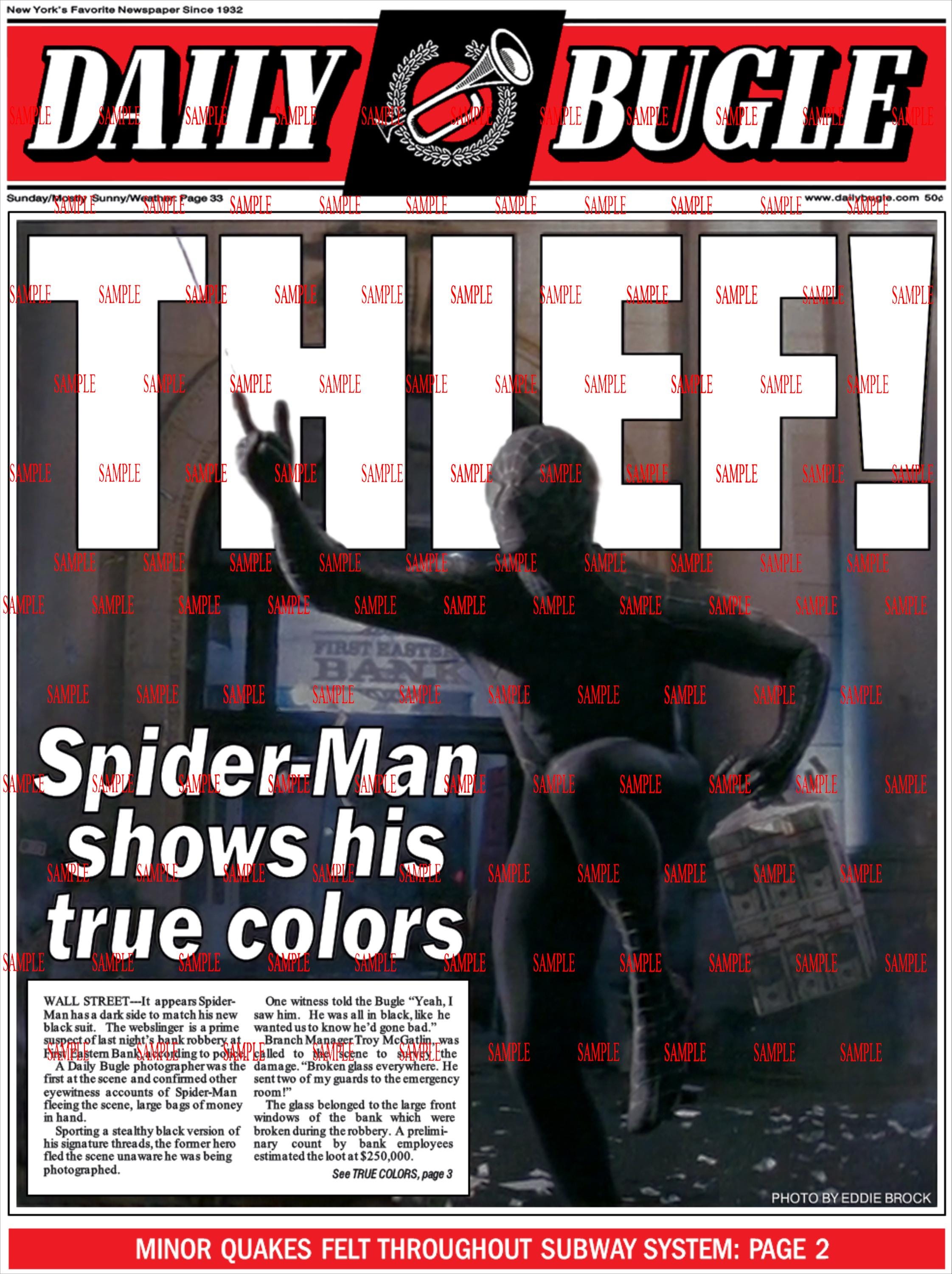 Marvel Spiderman Daily Bugle Front Page Posters ( Set of Four ) - Etsy