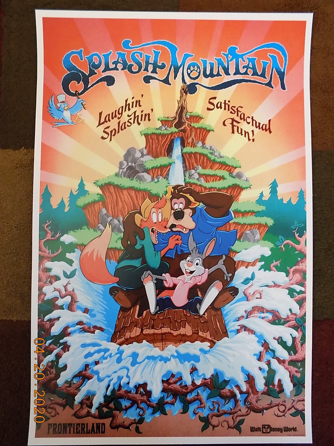 Vintage Disney 11 X 17 1989 Splash Mountain Collector's Poster Print - Etsy