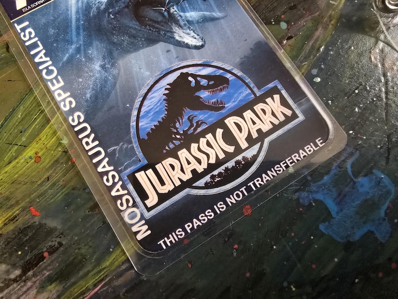 Jurassic Park Custom Made Mosasaurus Specialist I.D. Badge Prop Cosplay ...