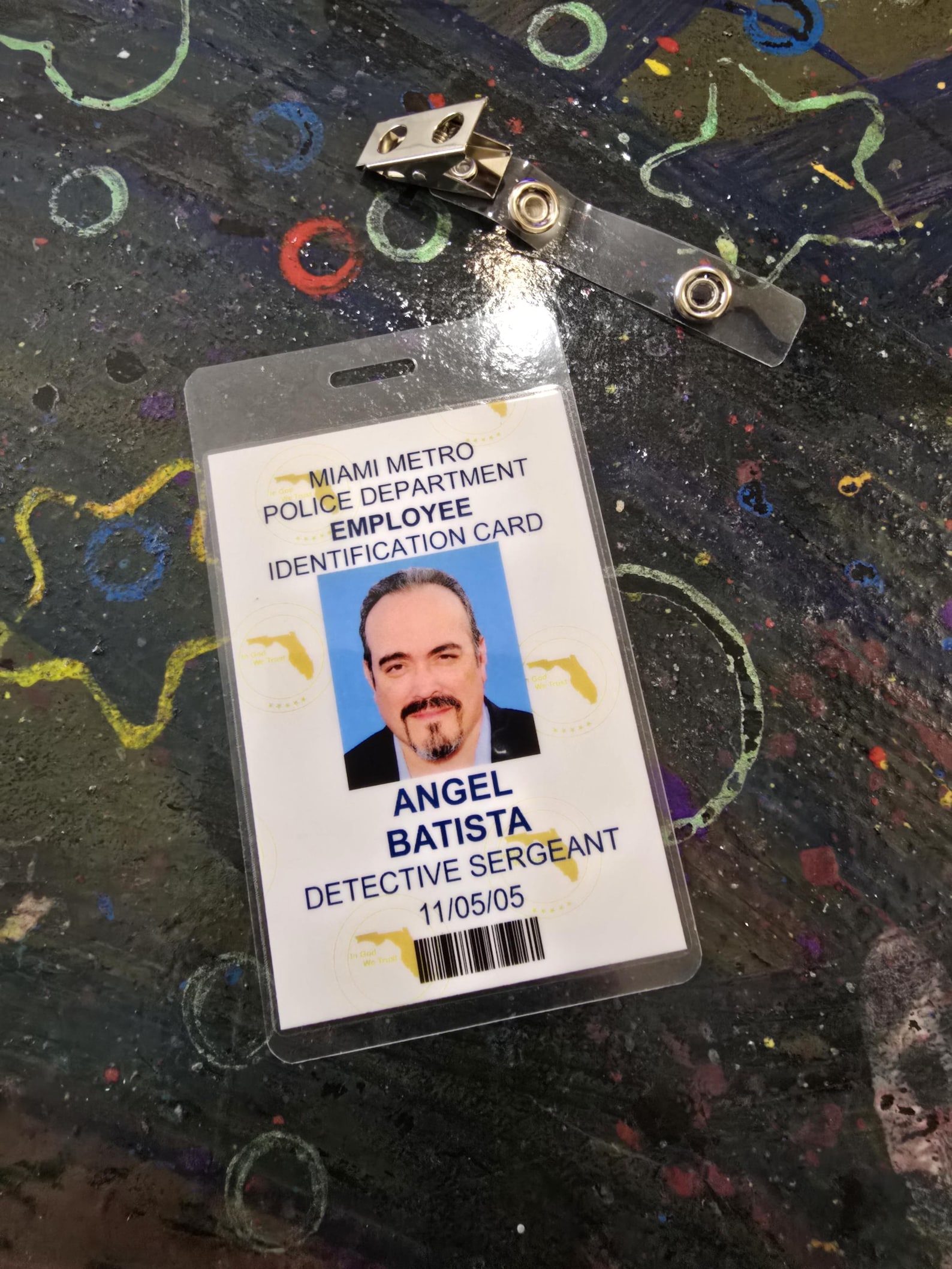 Dexter TV Series Sgt. Angel Batista Miami Metro Laminate I.D. Badge ...