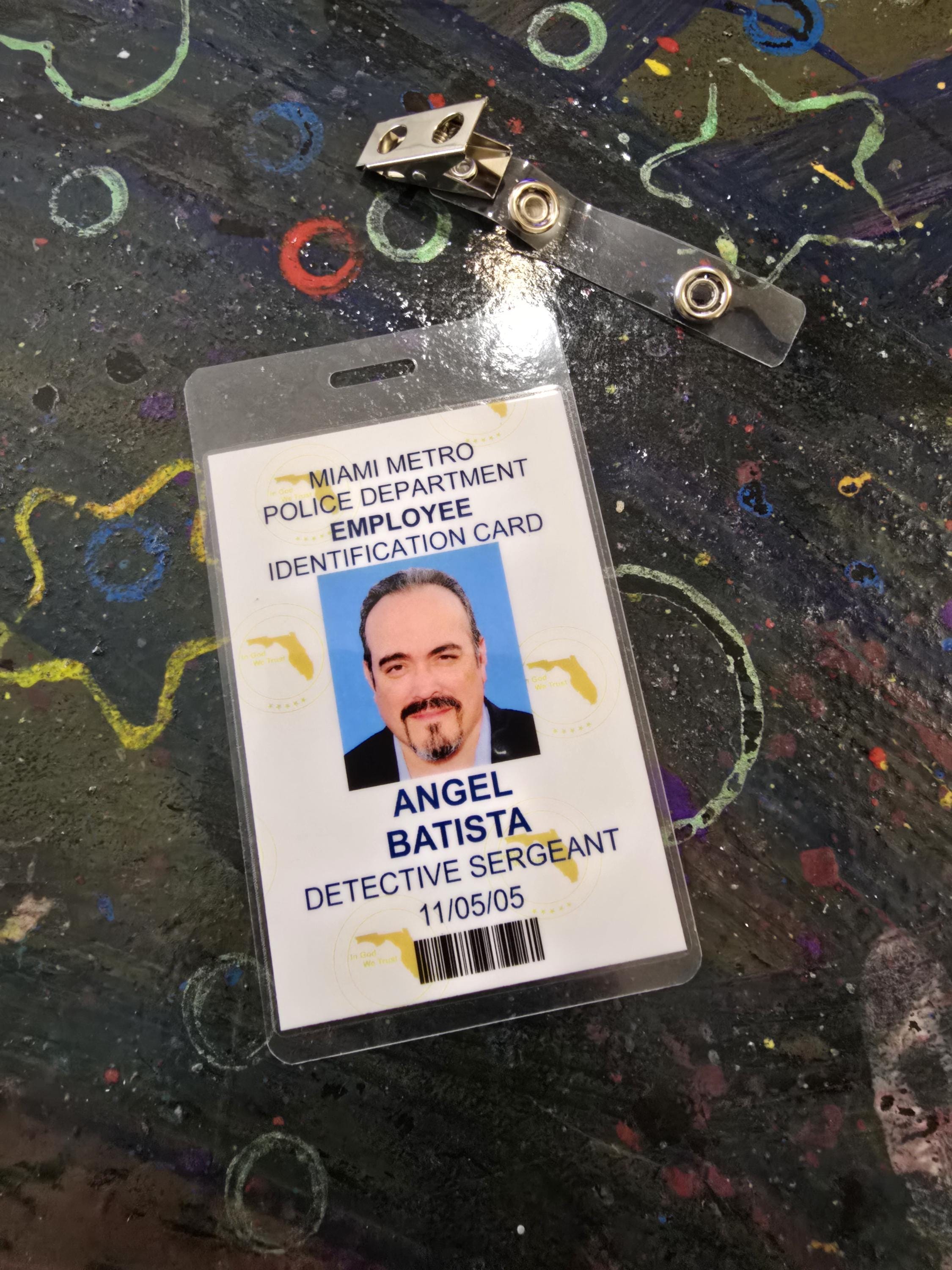Dexter TV Series Sgt. Angel Batista Miami Metro Laminate I.D. Badge ...
