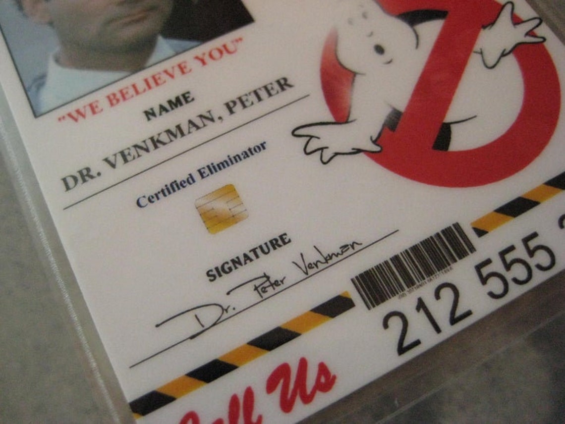 Ghostbusters 1984 Peter Venkman I.D. Badge B3G1F | Etsy