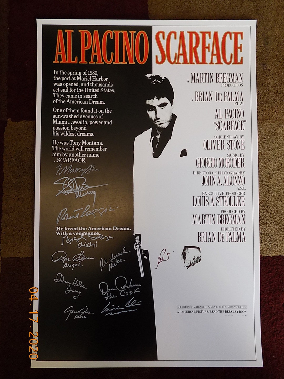 Scarface 11 X 17 Movie Collector's Poster Print Signed by Cast - Etsy