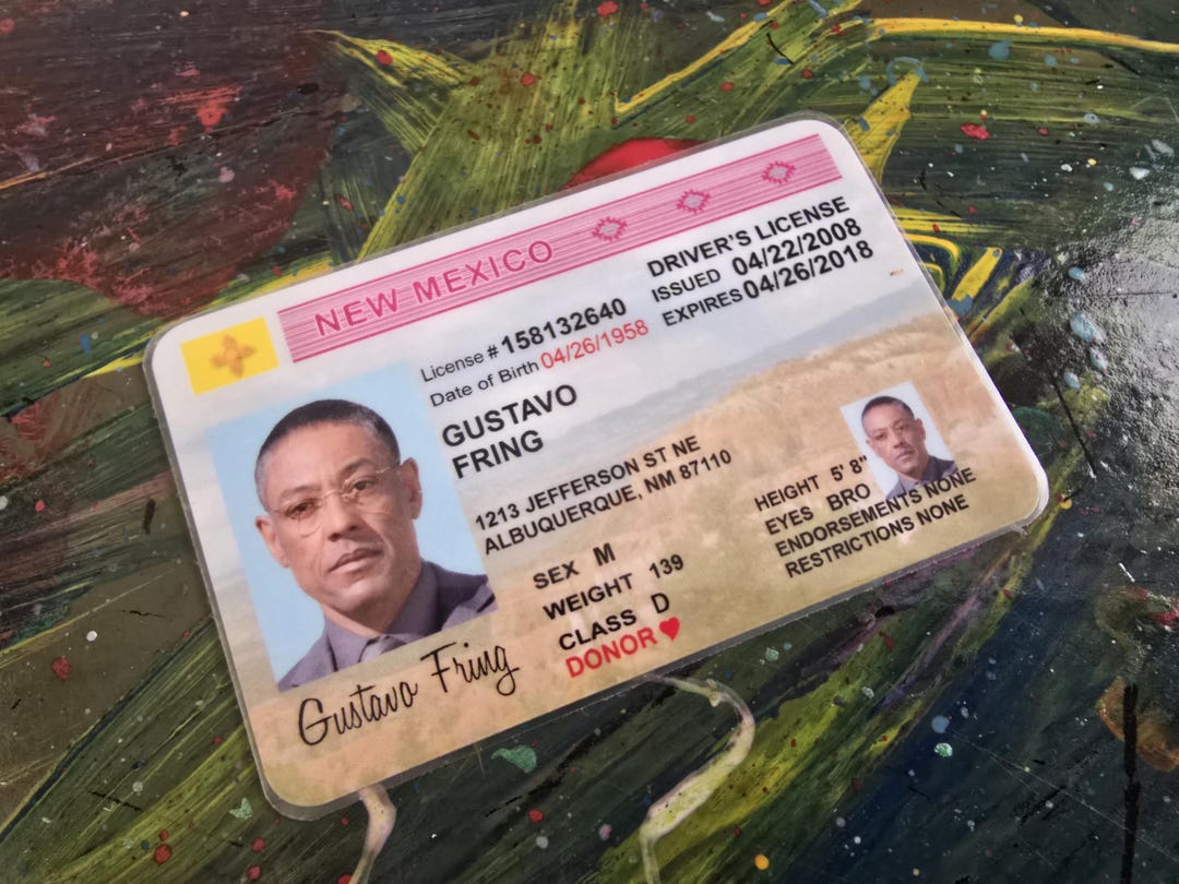Breaking Bad Gustavo Fring Drivers License Prop Cosplay Novelty - Etsy