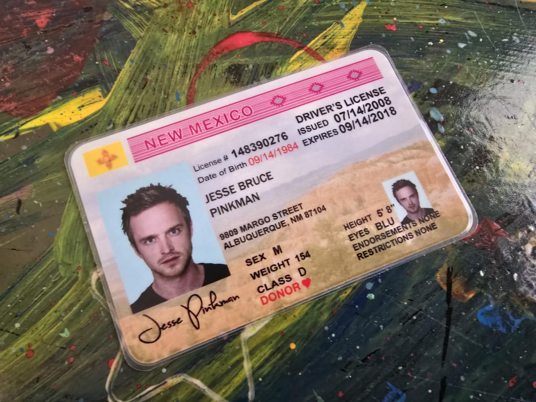 Breaking Bad Jesse Pinkman Driver License Prop Unique Hand Made Cosplay ...