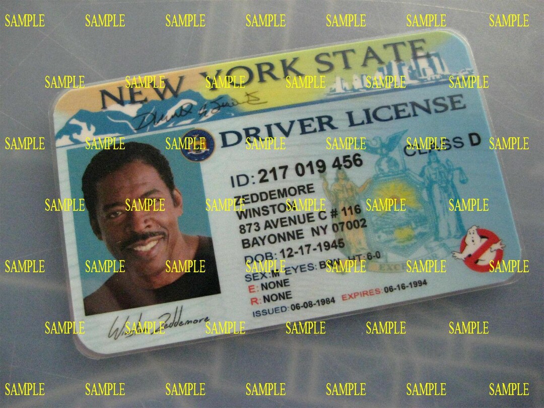 Ghostbusters Custom Made Winston Zeddemore Drivers License Prop Cosplay ...