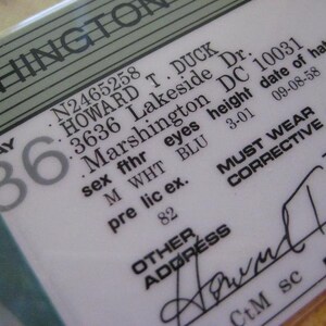 Howard the Duck Movie Driver's License ( SCREEN ACCURATE ) - Etsy