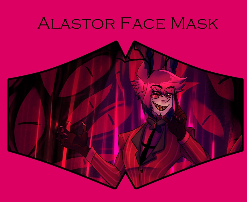 Angel Dust and Alastor Facemasks - Etsy