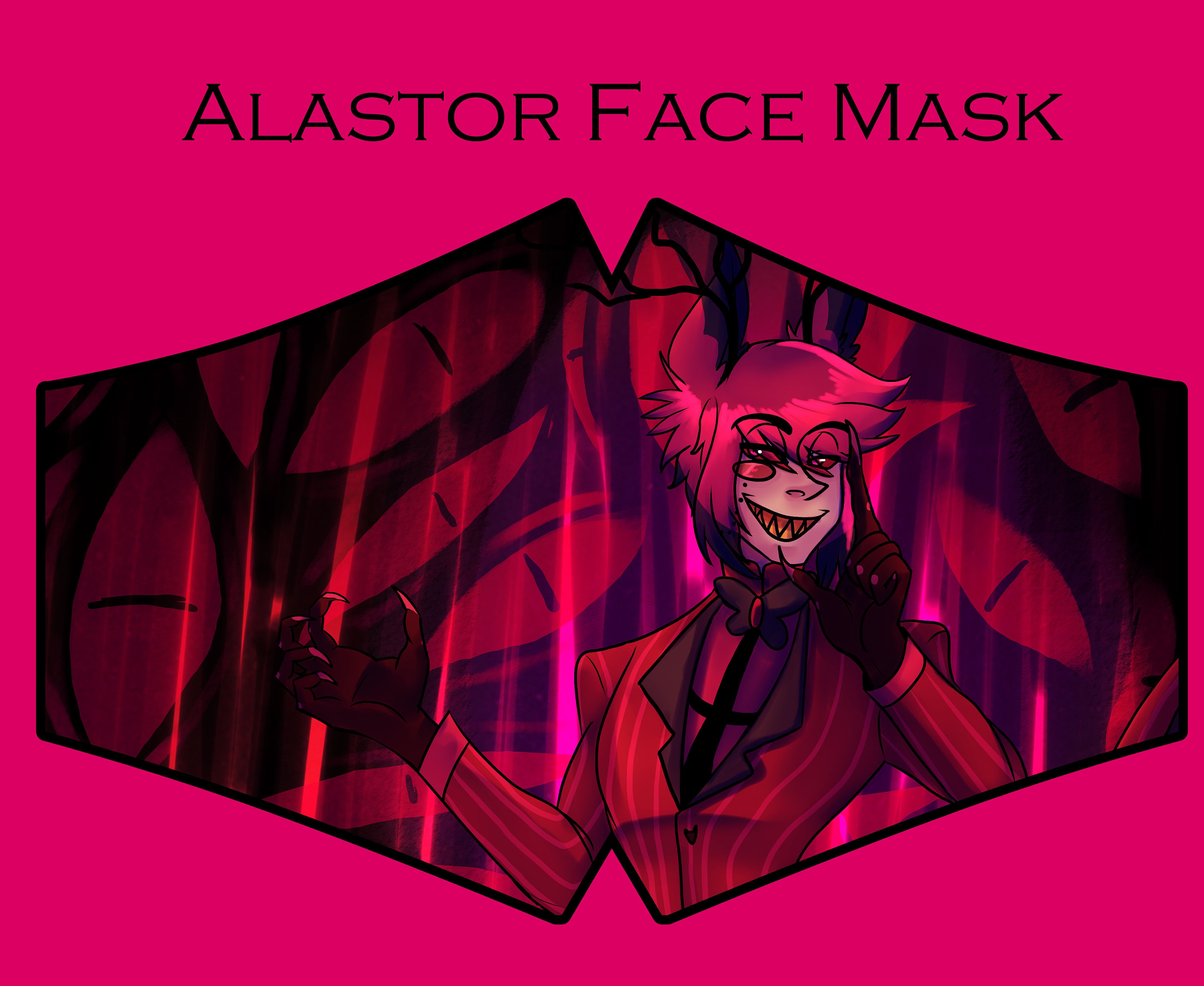 Angel Dust and Alastor Facemasks - Etsy