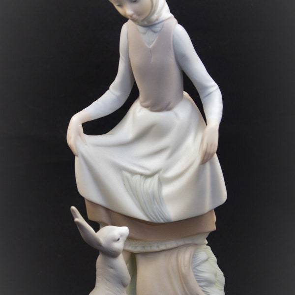 Lladro Girl With Bunny Rabbit - Etsy