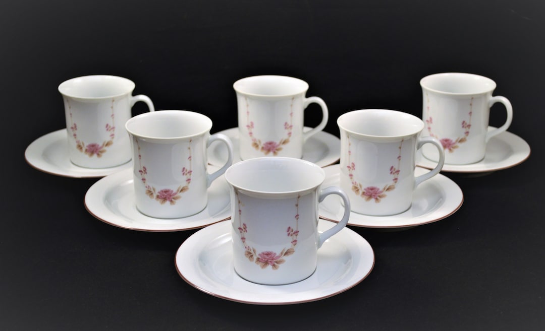 Vintage Eschenbach Bavaria Germany Set of 6 Cups and Saucers Floral - Etsy
