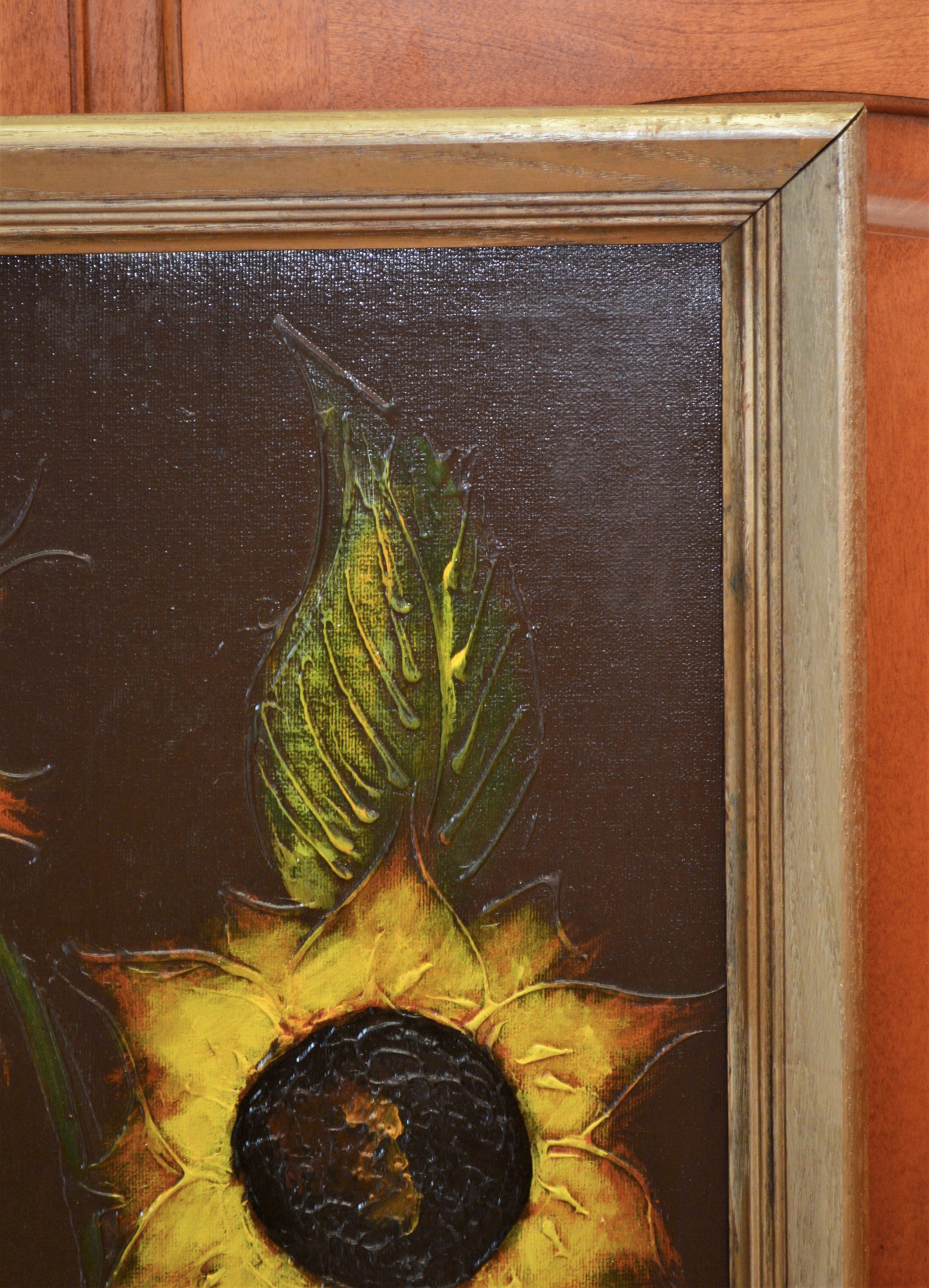 Vintage Original Oil Painting Textured Flowers Sunflowers - Etsy