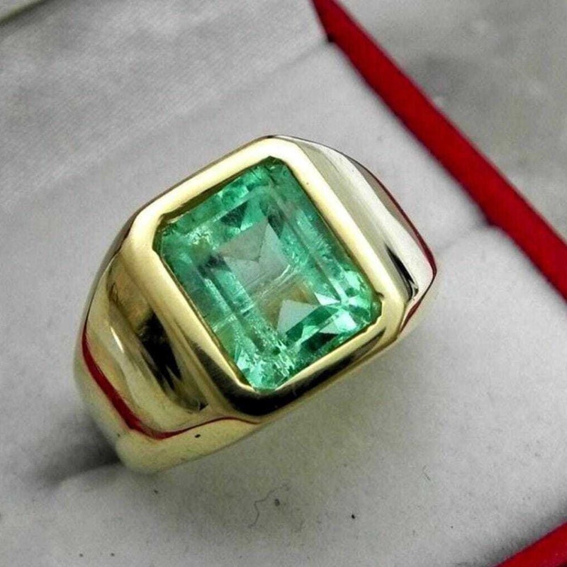 Emerald Ring for Men - Etsy