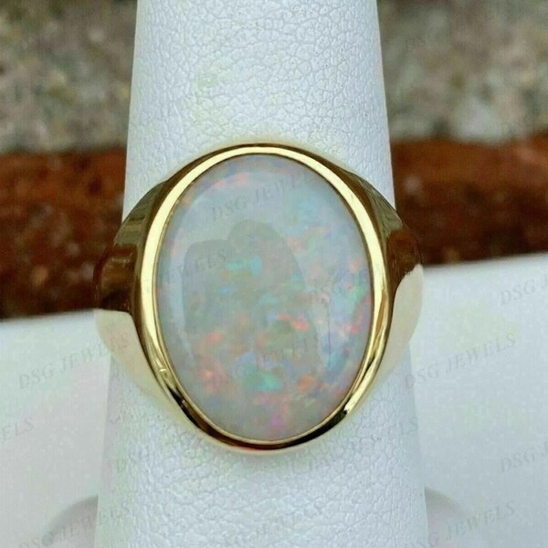 Simple Opal Ring - Etsy