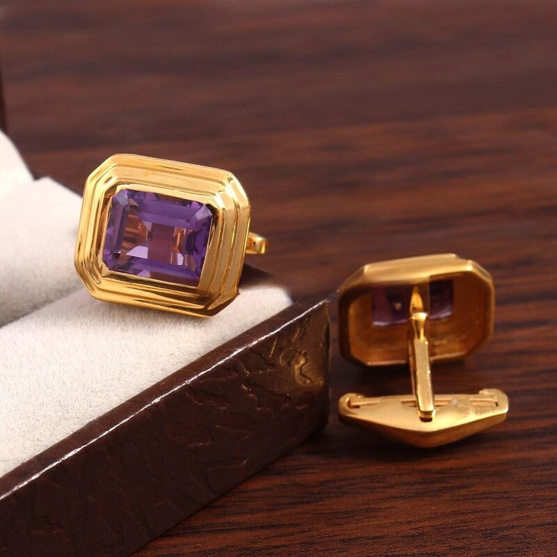 Amethyst Cufflinks - Etsy