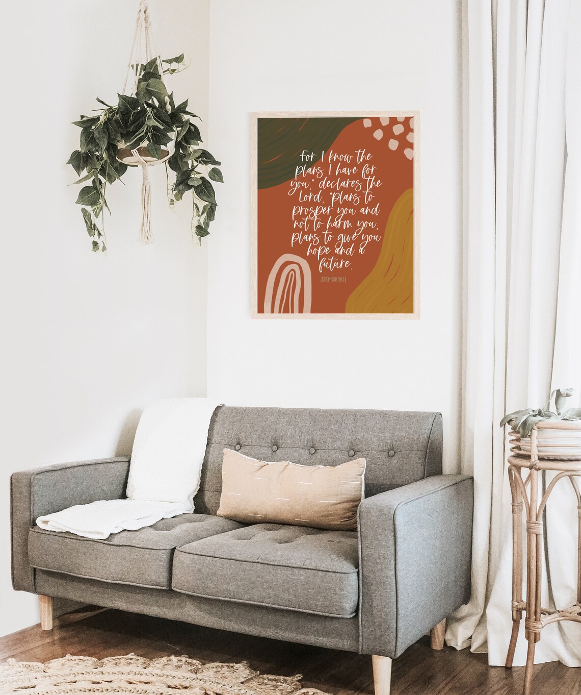 Christian Bible Verse Bohemian Artwork Prints Scripture Abstract Wall ...