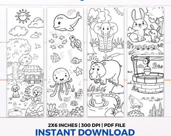 Color Your Own Bookmarks - Etsy