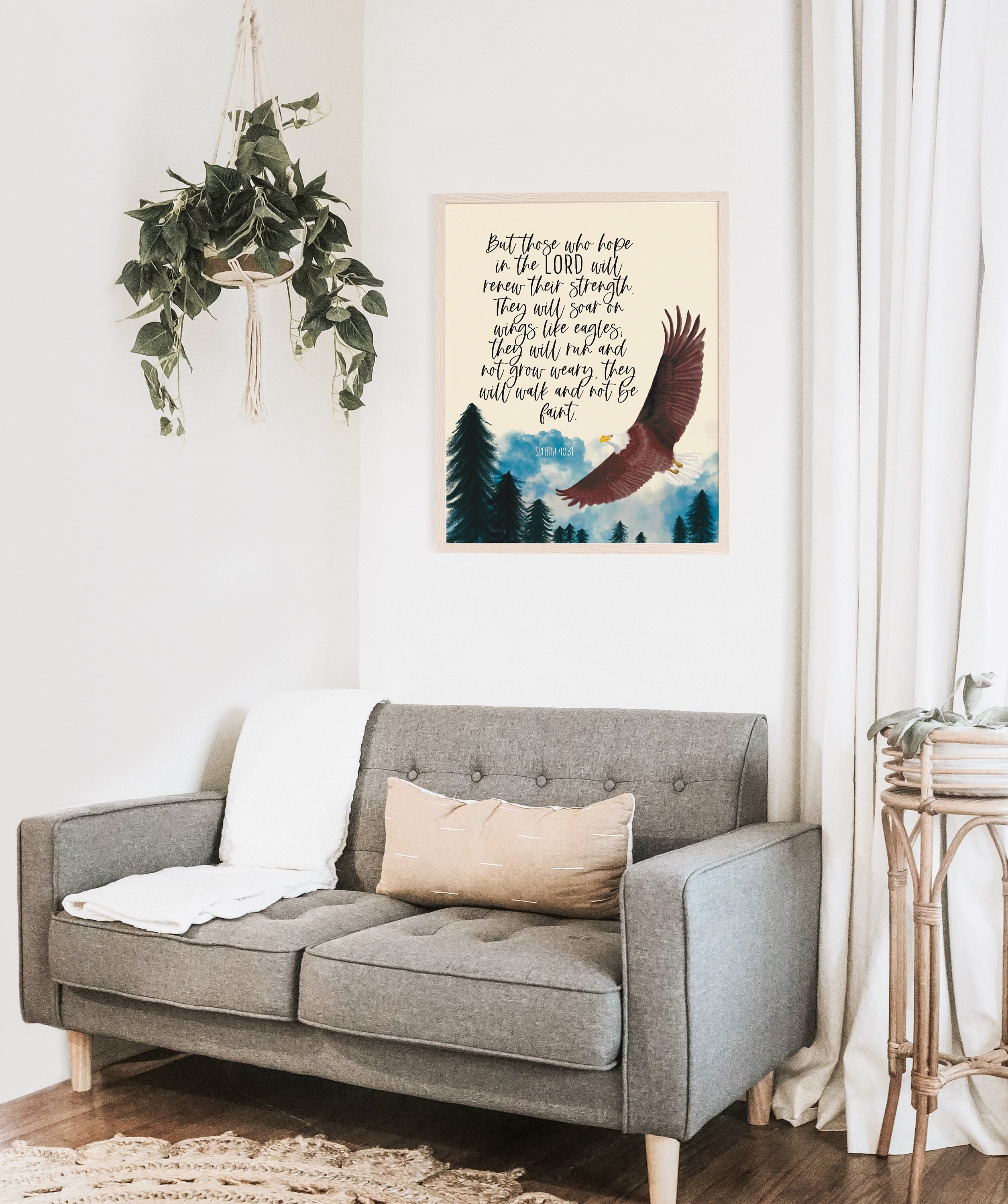 Isaiah 40:31 Bible Verse Calligraphy Scripture Wall Art Prints - Etsy