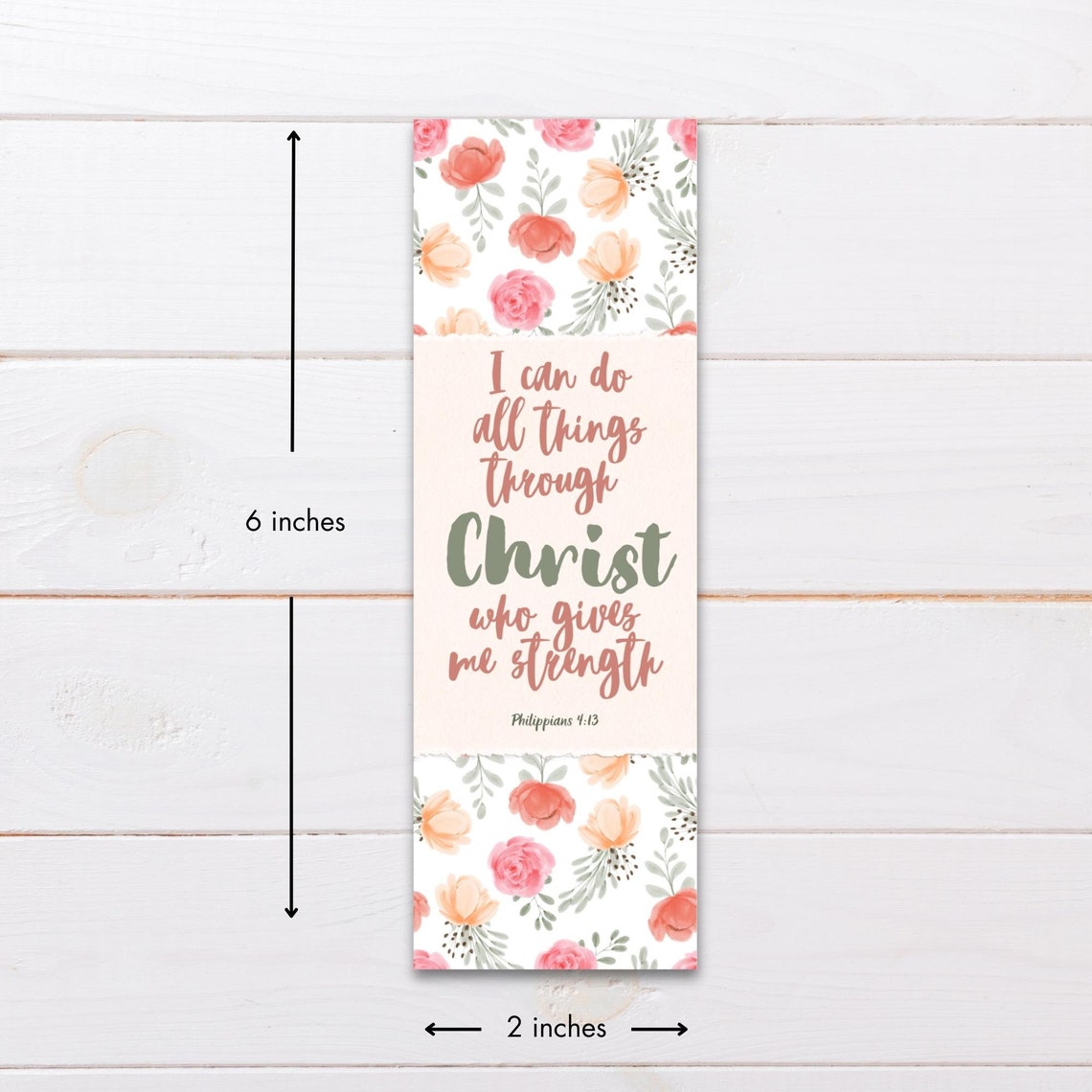 Printable Bible Verse Watercolor Flower Bookmark Set, Christian Quote ...