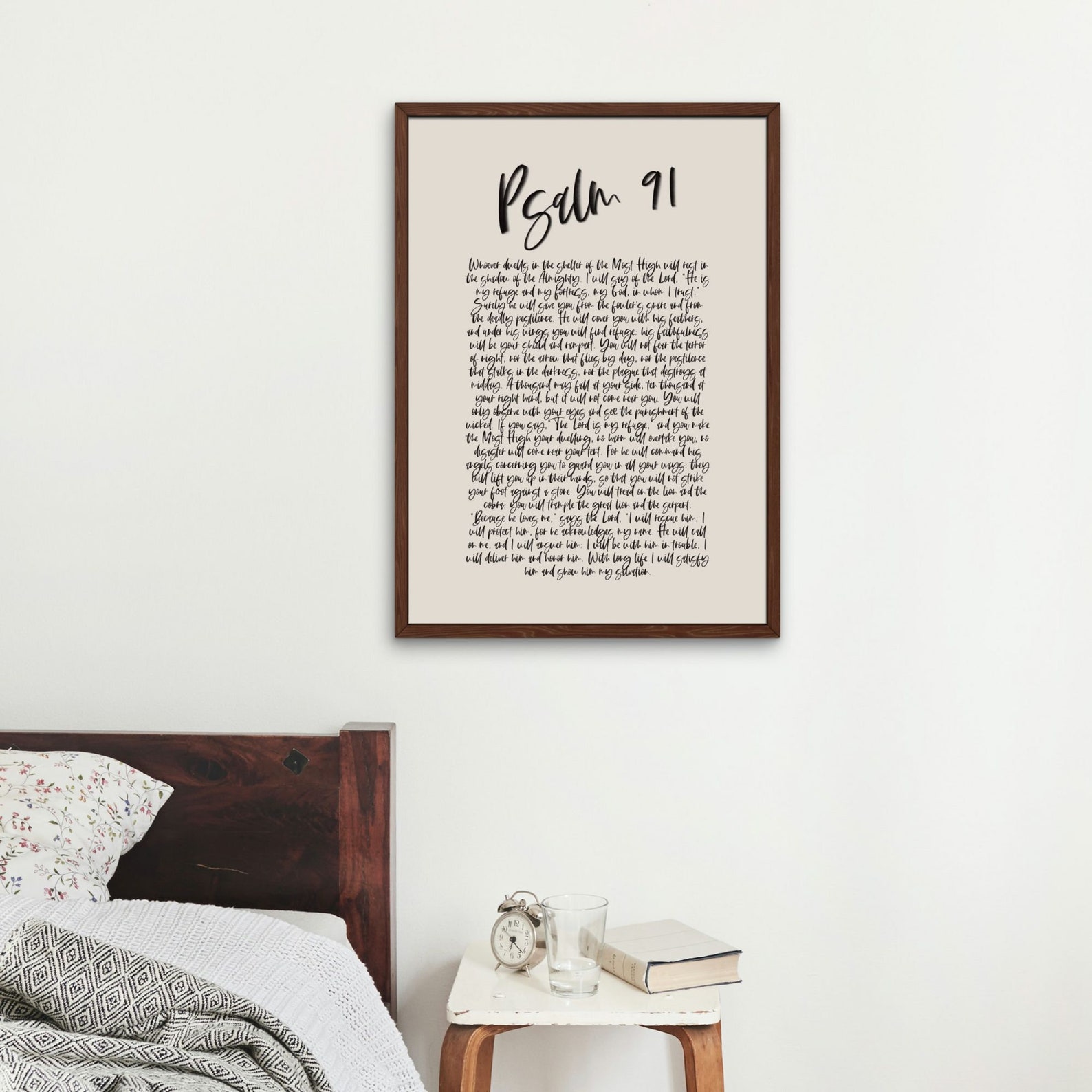 Psalm 91 Wall Art Print Digital Download, Psalm 91 Printable Biblical ...