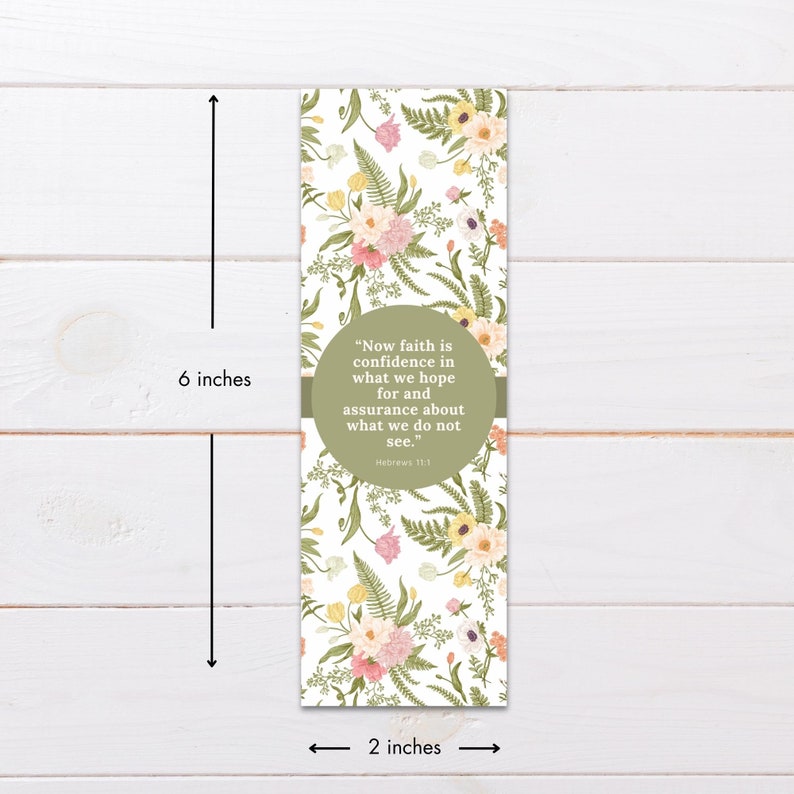 Printable Flower Bible Verse Bookmark Set, Aesthetic Christian ...