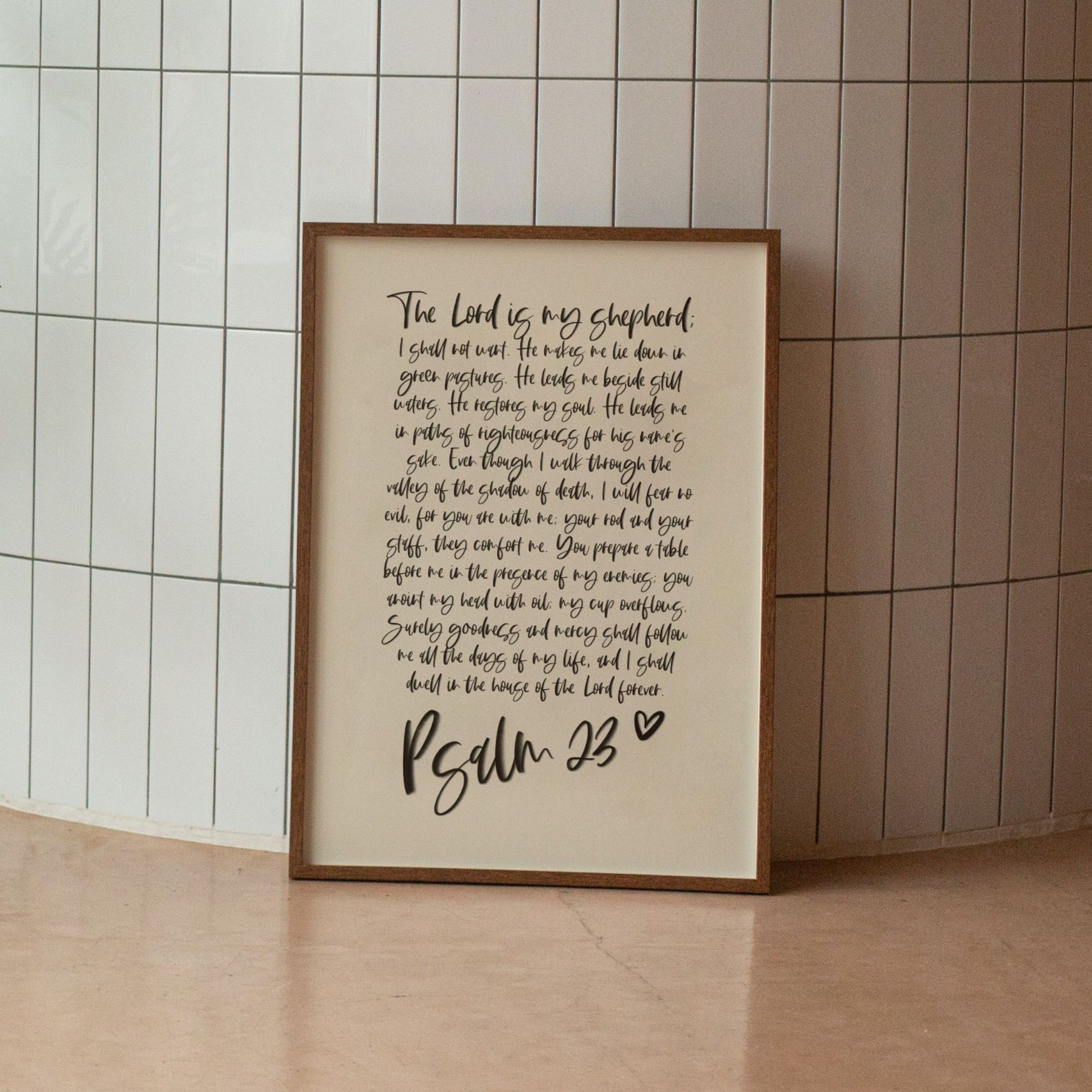 Psalm 23 Wall Art Digital Download the Lord is My Shepherd Biblical Art ...