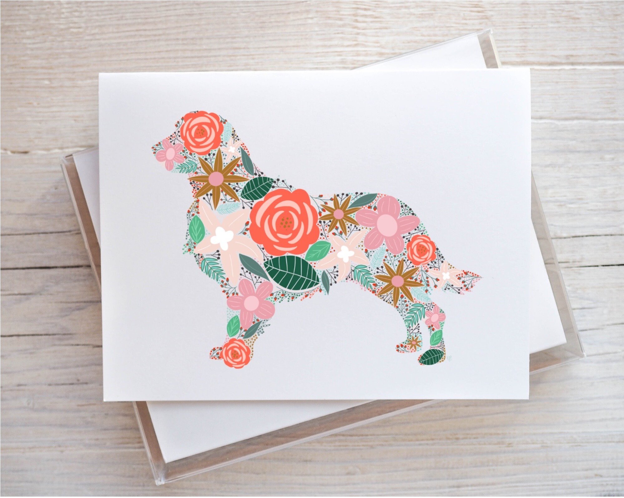 Golden Retriever 10 NOTE CARDS With White or Kraft Envelopes - Etsy
