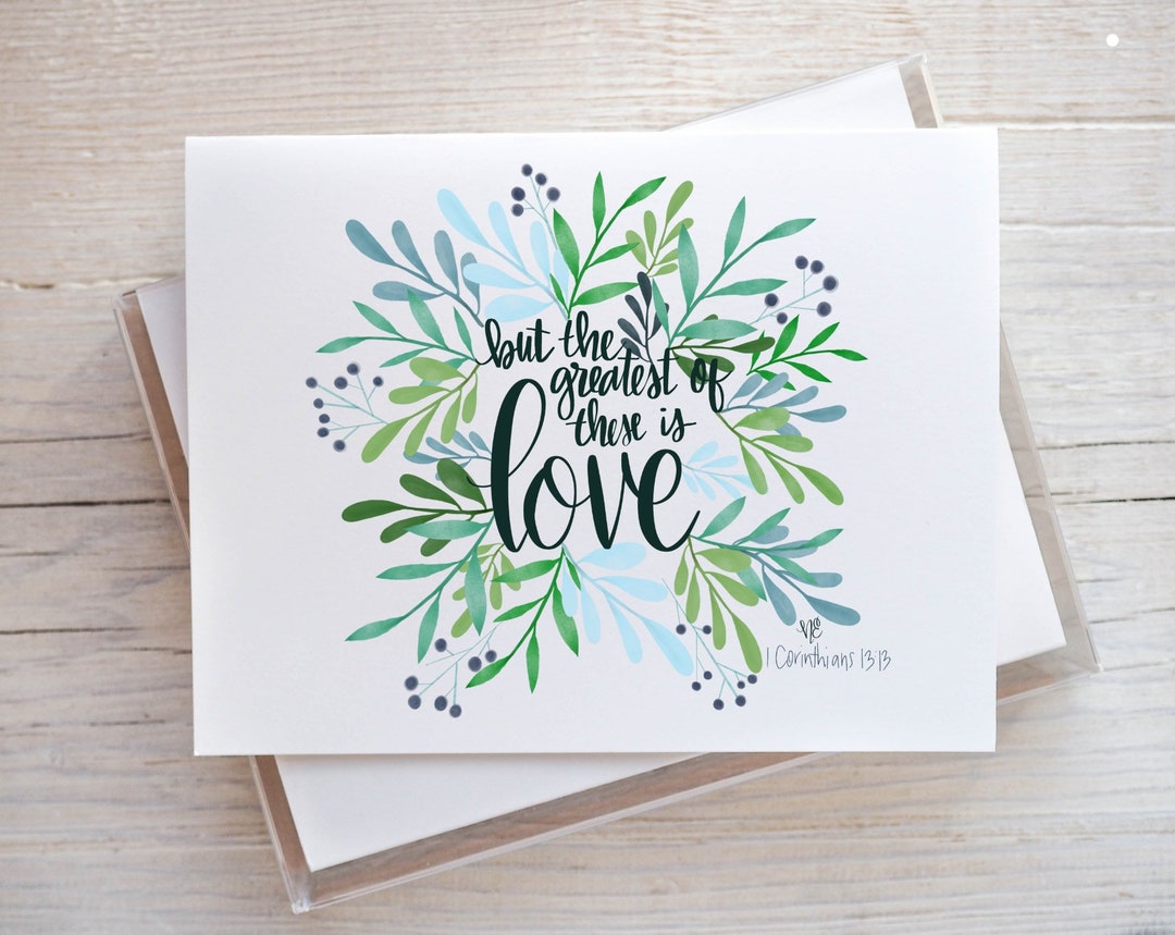 10 Scripture Greeting Cards 1 Corinthians 13:13 White or - Etsy