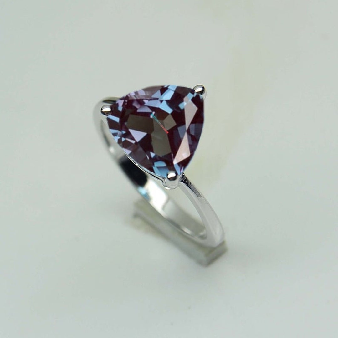 Vintage Alexandrite Ring, Wedding Alexandrite Ring, Solitaire Ring ...