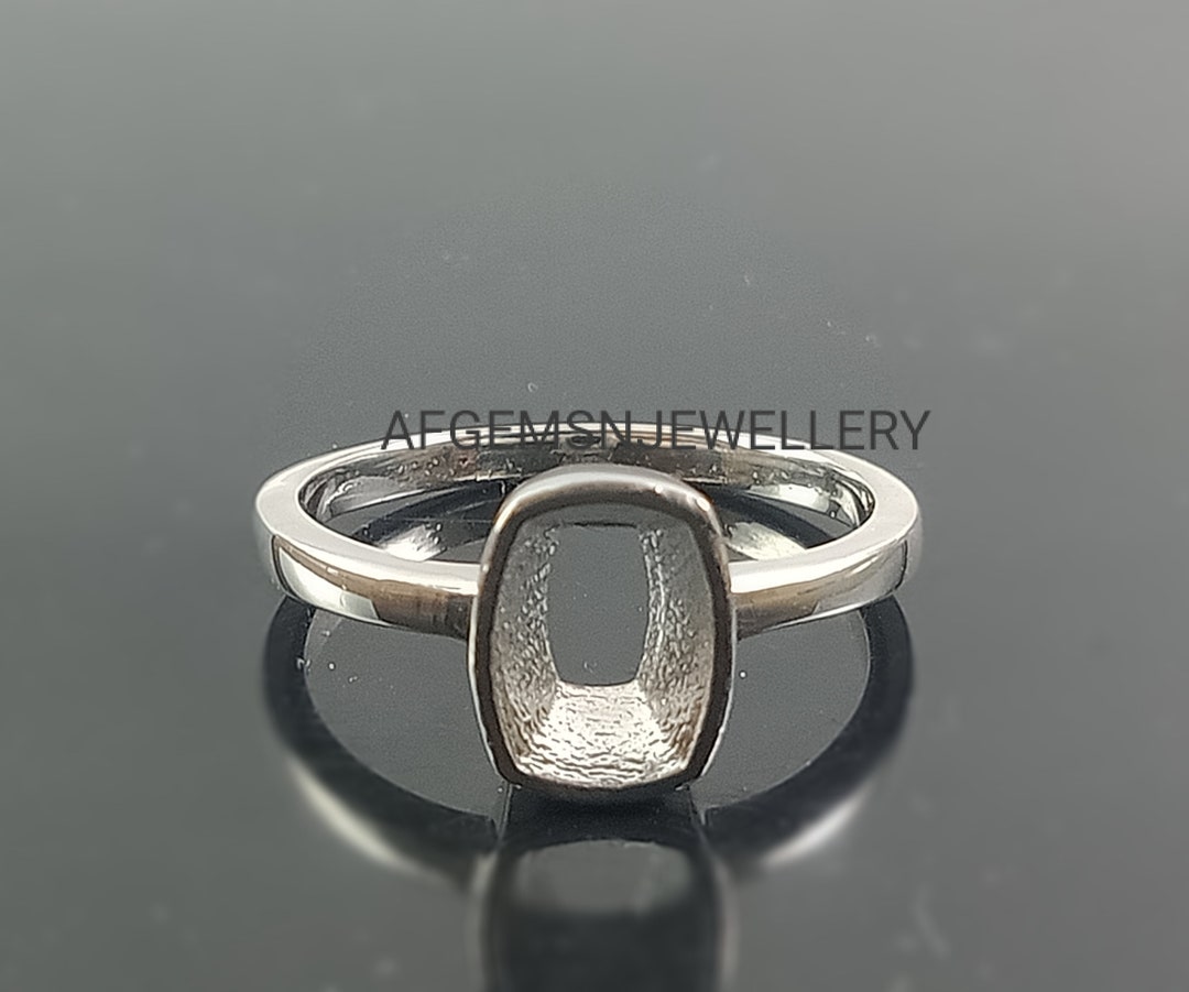 6X8 MM Cushion Semi Mount Ring-blank Ring-unset Ring-cushion Setting ...