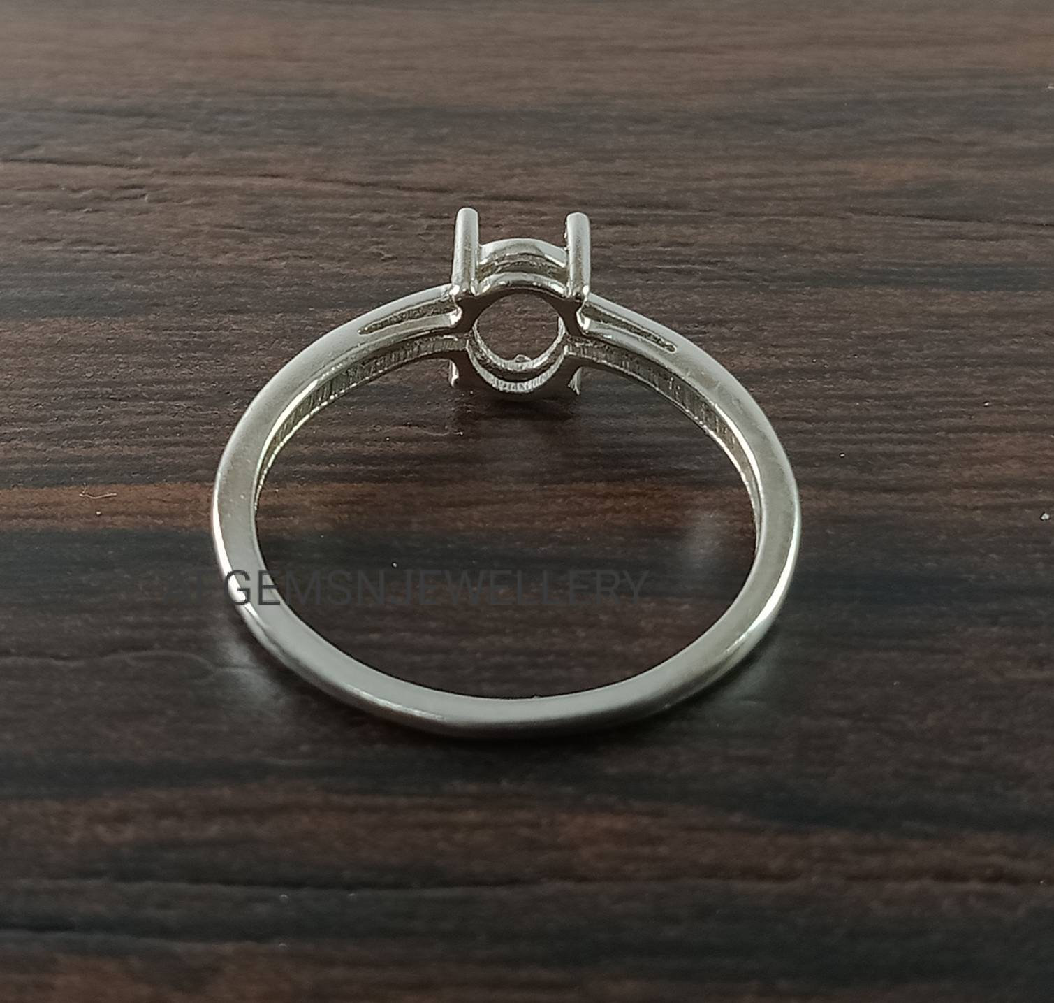 925 Sterling Sliver Ring-7X5 MM Oval Semi Mount Ring-Without | Etsy