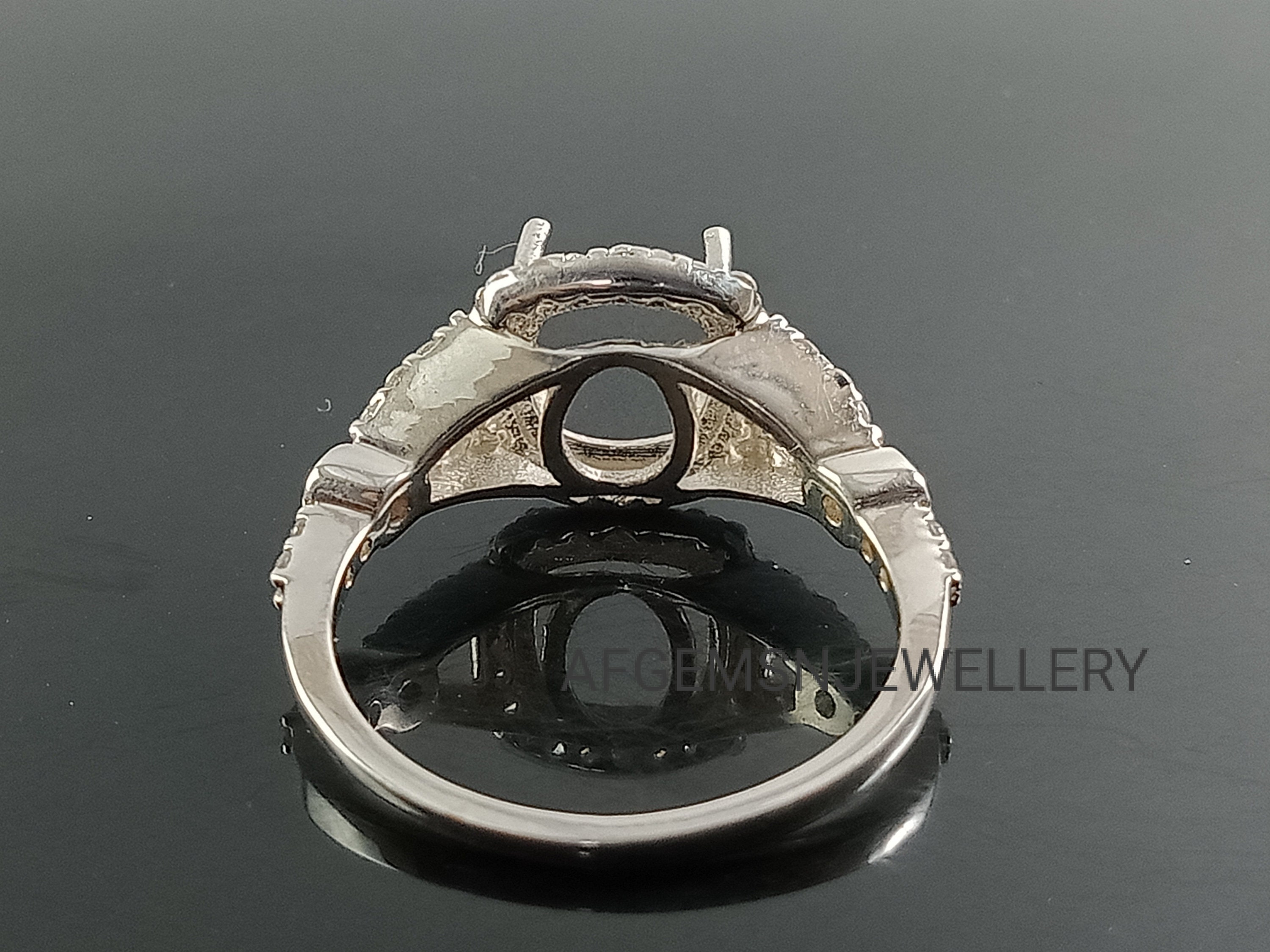 8X8 MM Cushion Semi Mount Ring-Blank Ring-Unset Ring-Prong | Etsy