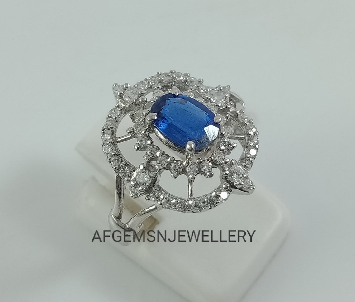 Unique Kyanite Ring-925 Sterling Silver Ring-Engagement | Etsy