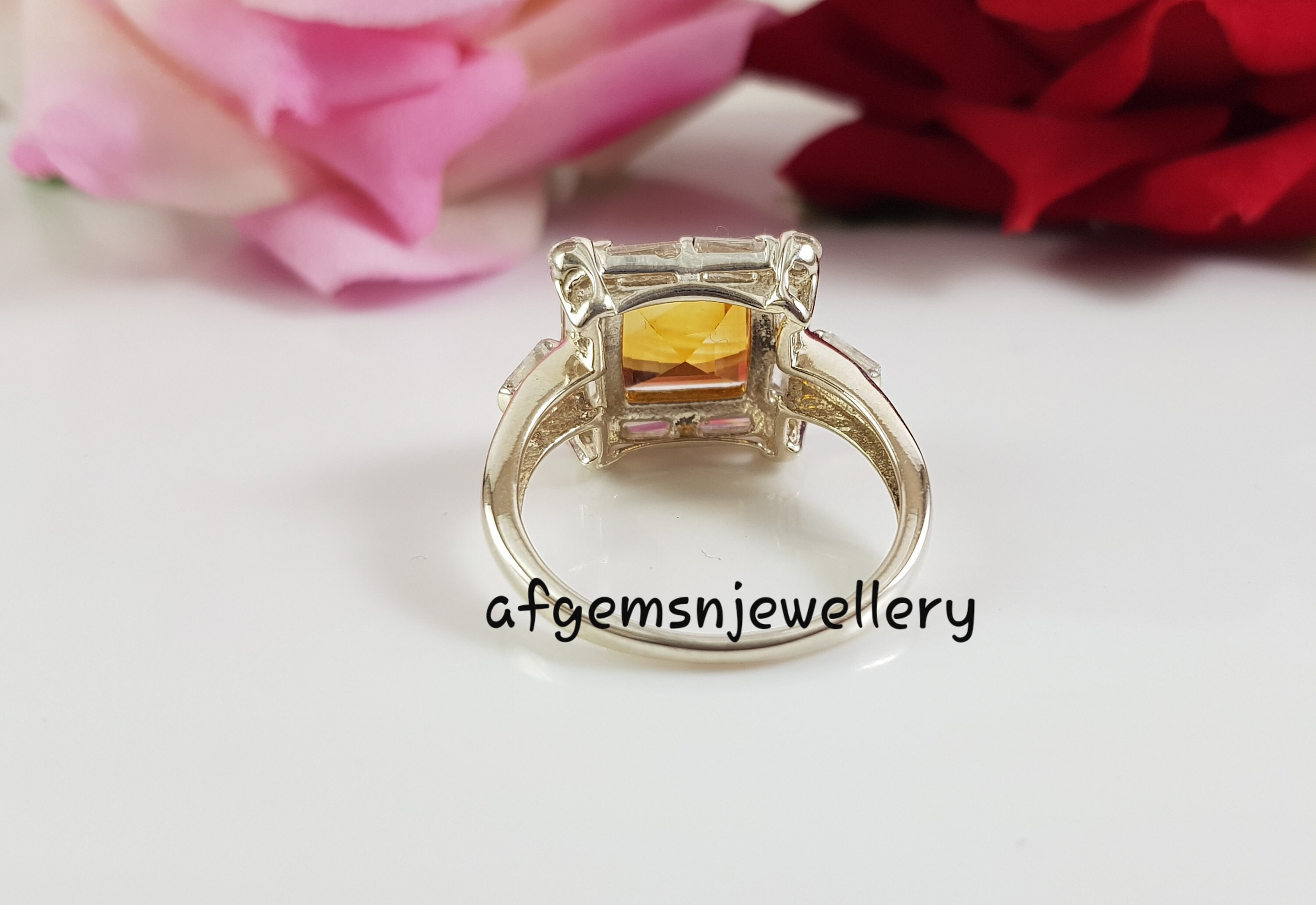 Certify Yellow Topaz Ring 925 Sterling Silver Ring golden - Etsy
