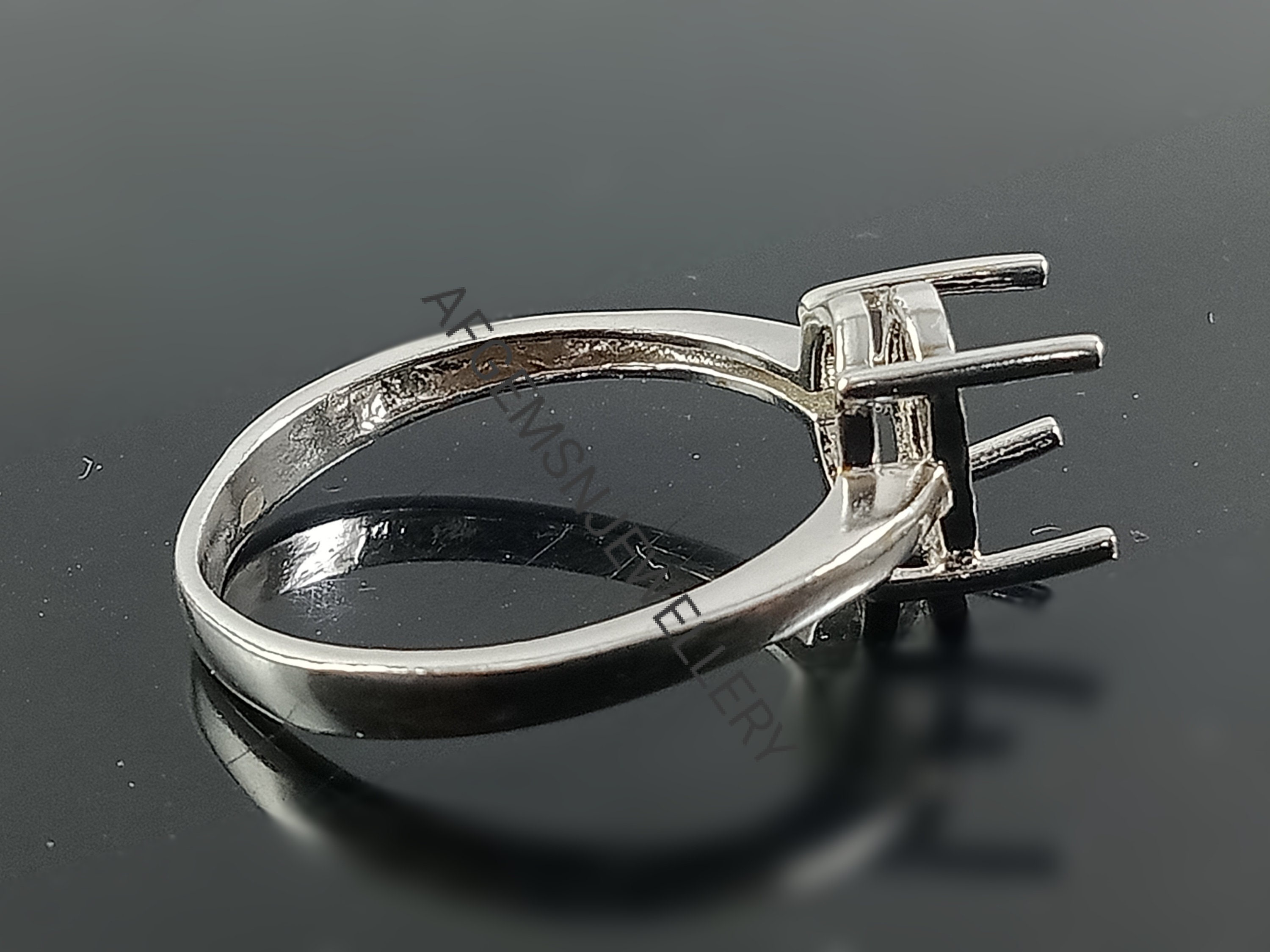 925 Sterling Sliver Ring-6X8 MM Oval Semi Mount Ring-Without | Etsy