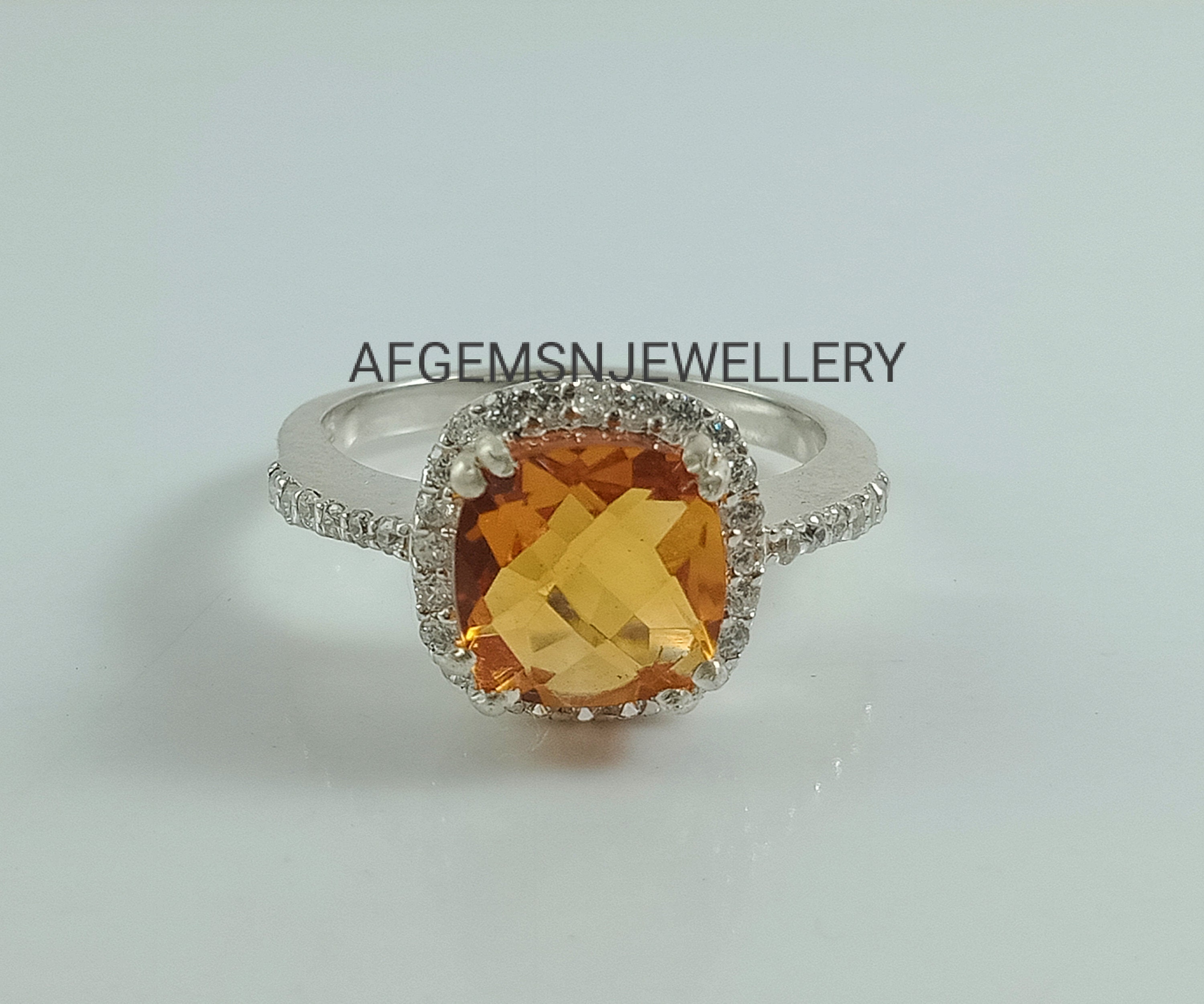Genuine Yellow Topaz Ring-925 Silver Ring-golden Topaz - Etsy