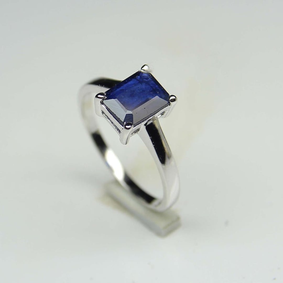 925 Sterling Silver Ring-sapphire Ring-handmade Ring-blue Sapphire Ring ...