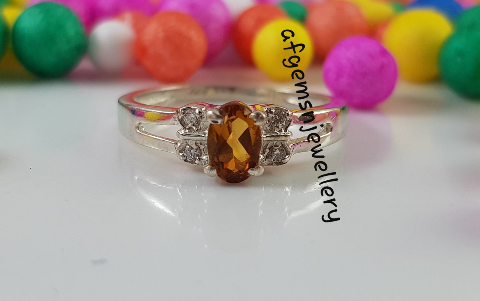 Genuine Yellow Topaz Ring-golden Topaz Ring-925 Sterling Silver Ring ...