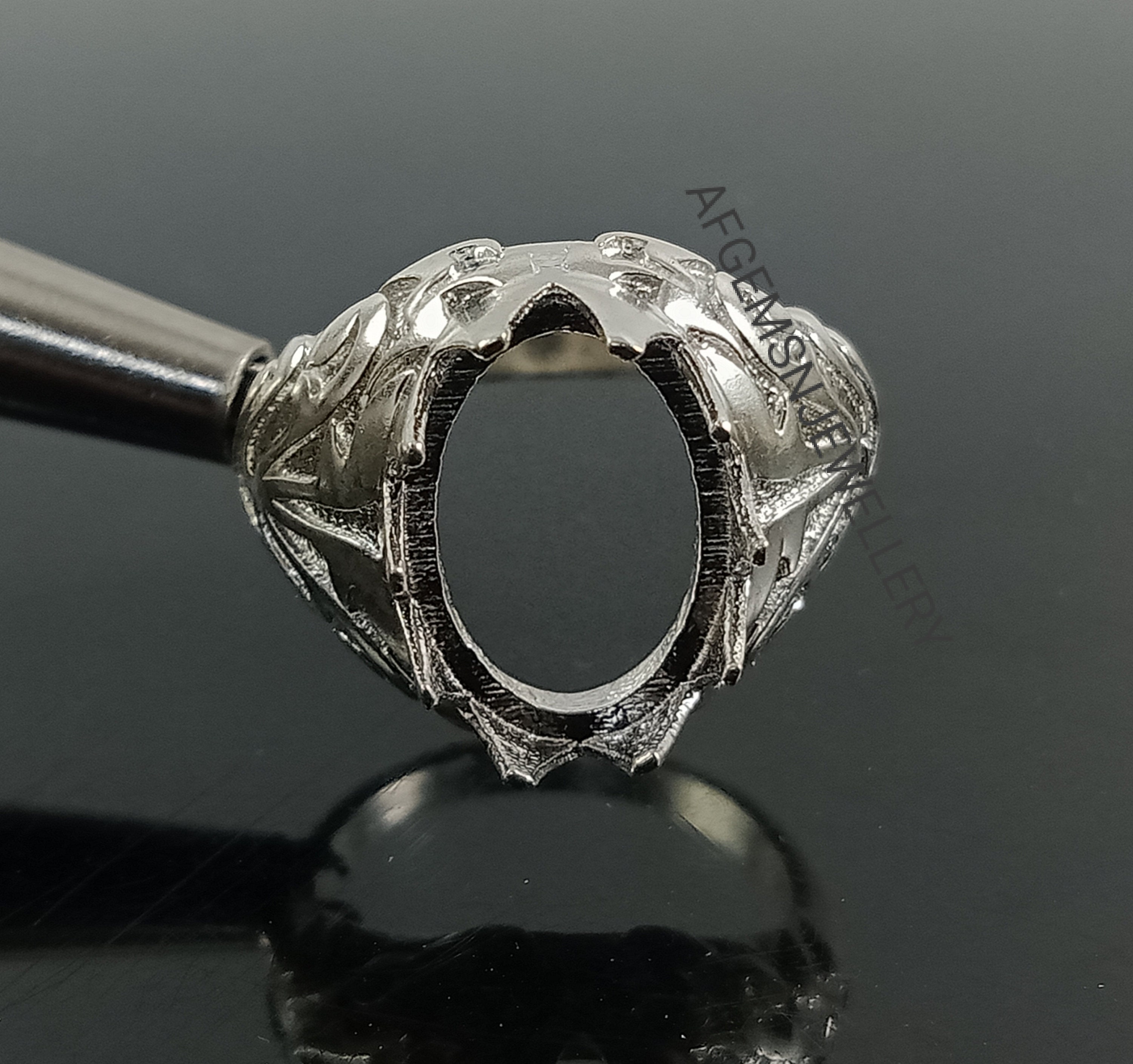 10X14MM Oval Semi Mount Ring-men Mount Ring-without Stone - Etsy