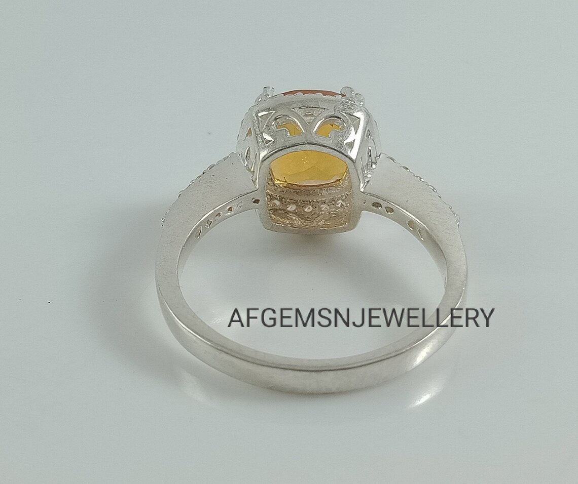 Genuine Yellow Topaz Ring-925 Silver Ring-Golden Topaz | Etsy