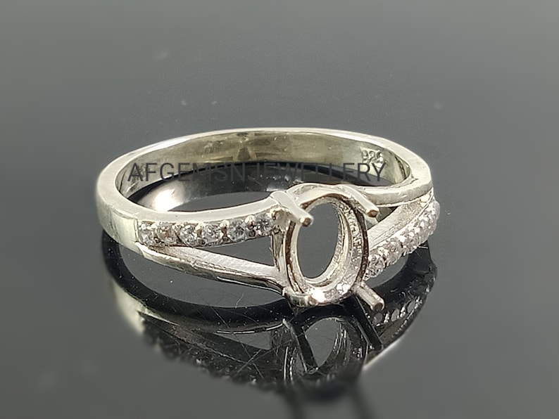 925 Sterling Silver Ring-Unset Ring-7X5 MM Oval Semi Mount | Etsy