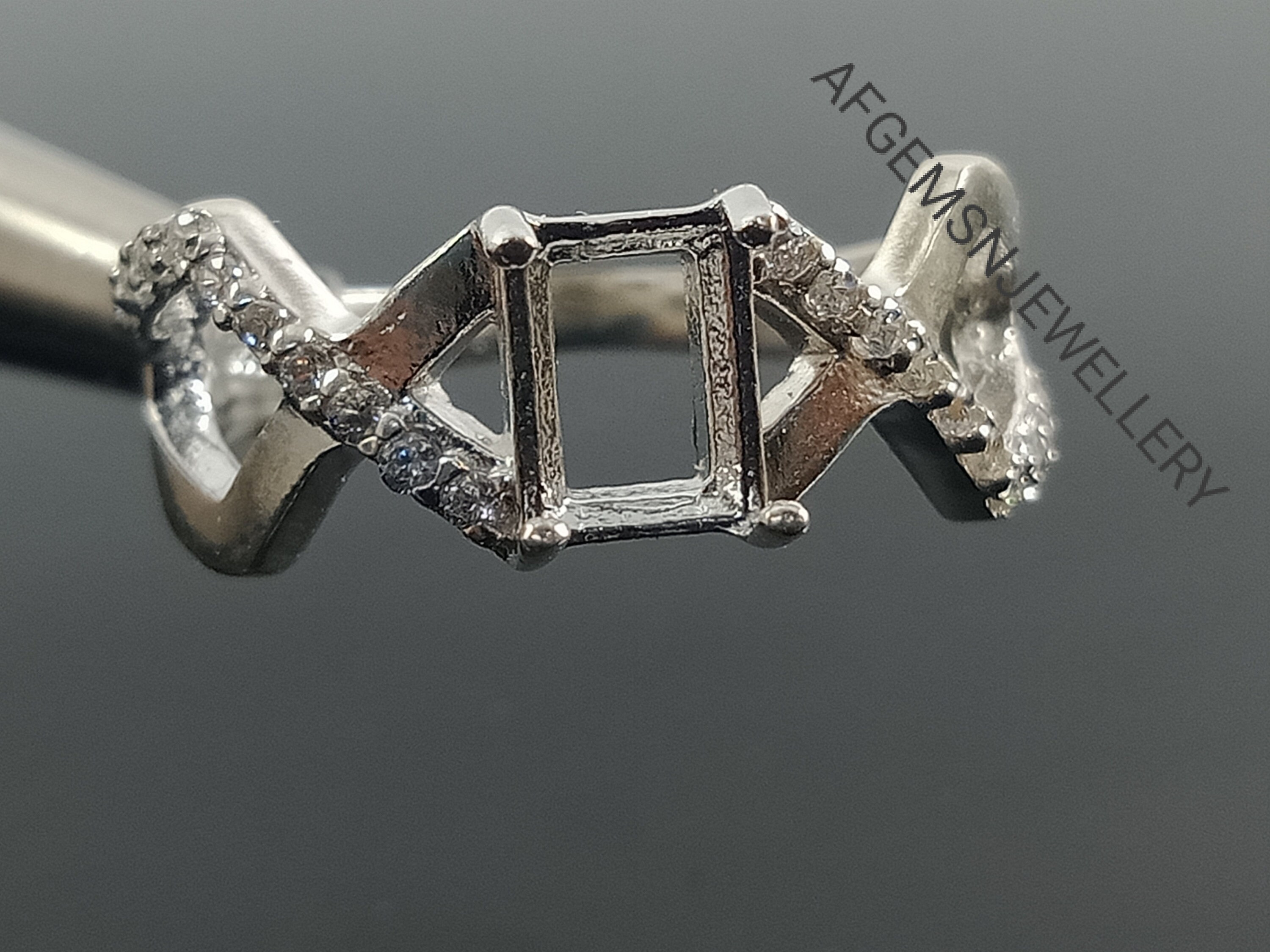7X5 MM Octagon Semi Mount Ring-unique Ring-without Stone - Etsy