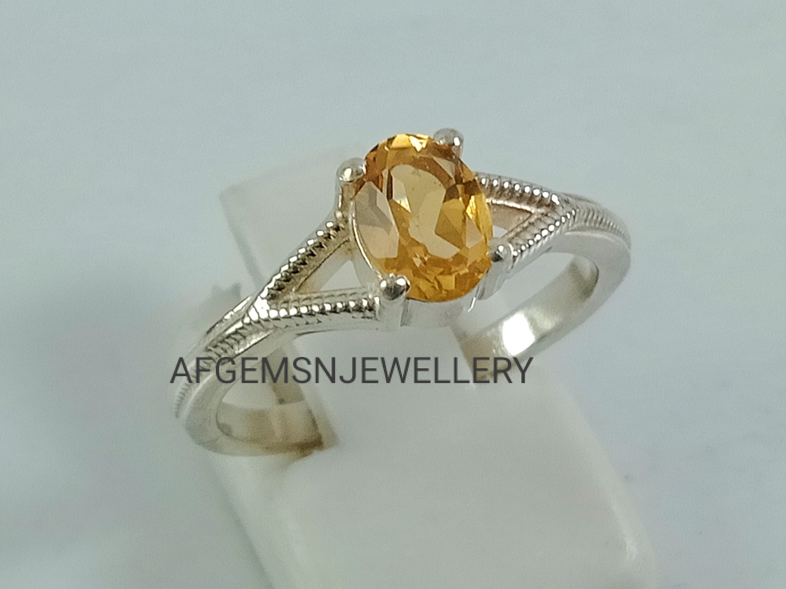 Yellow Topaz Ring-natural Golden Topaz Ring-925 Sterling Silver Ring ...