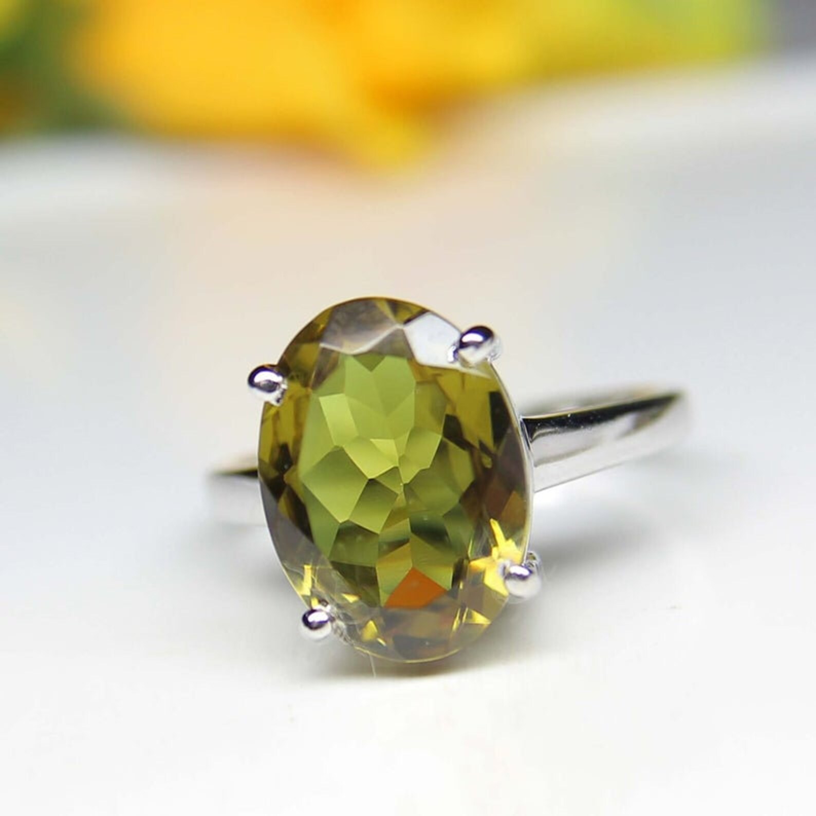 Zultanite Gemstone Ring-statement Ring-unique Ring-seven - Etsy