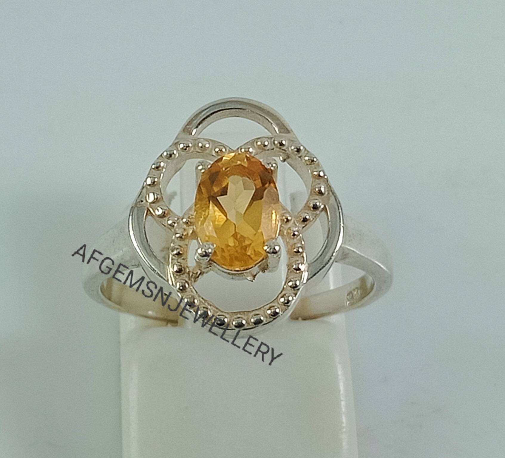 Yellow Topaz Ring-natural Golden Topaz Ring-925 Sterling | Etsy