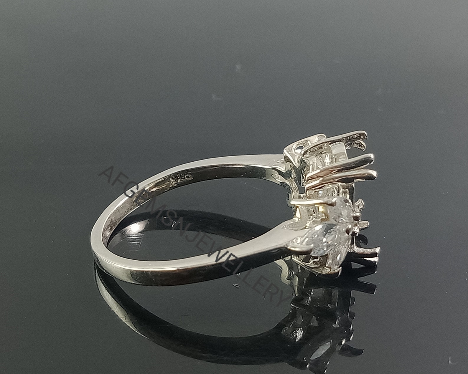 8x10mm Oval Semi Mount Ring-without Stone Ring-silver Mount Ring ...