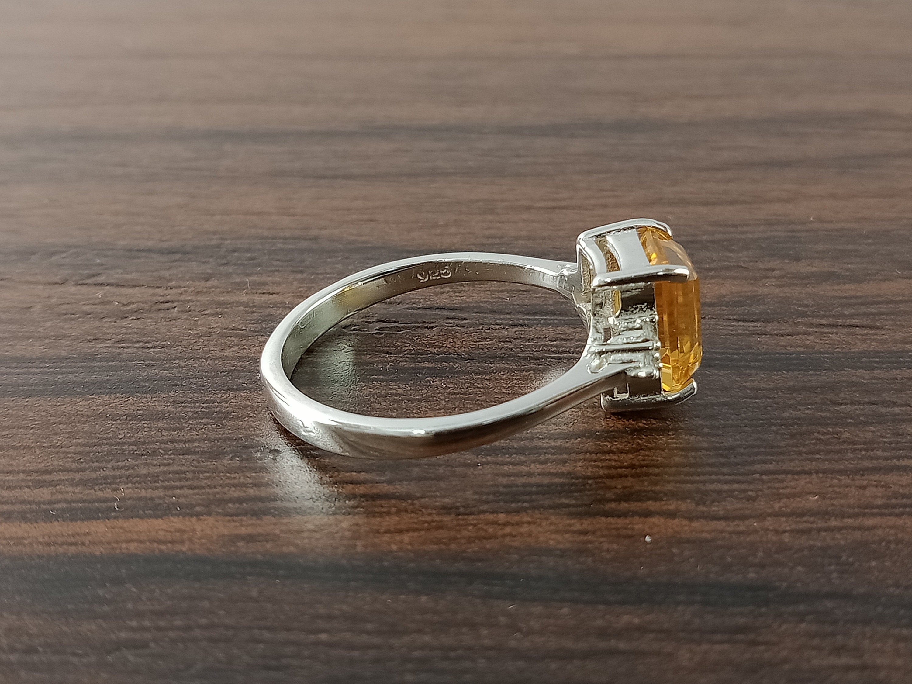 Gift Ring-Golden Topaz Ring-Yellow Topaz Ring-Vintage | Etsy