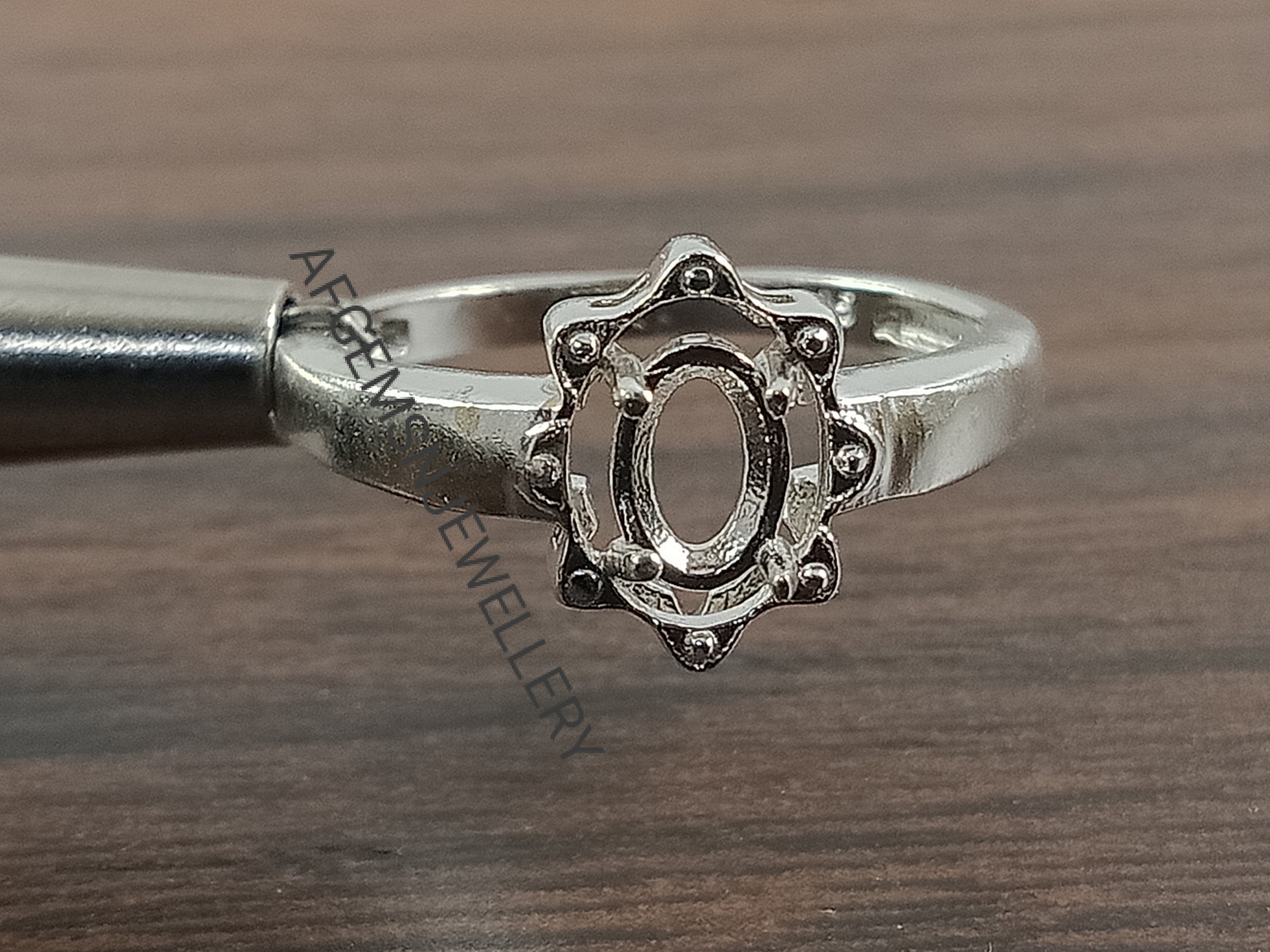 6X4 MM Oval Semi Mount Ring-unset Ring-without Stone Ring-925 | Etsy